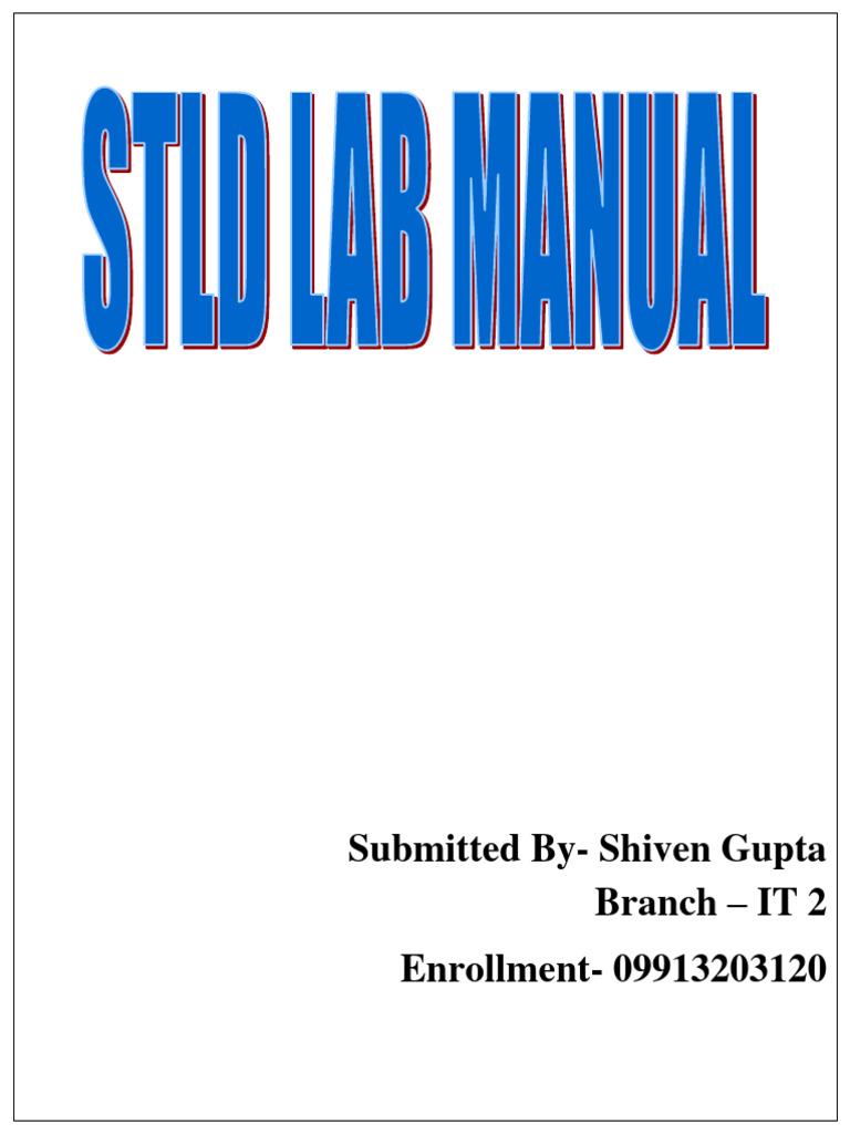 99 SG STLD Lab | Download Free PDF | Logic Gate | Electronic Circuits