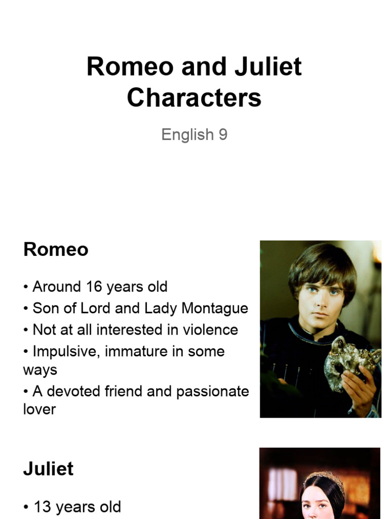 Romeo and Juliet Characters | PDF | Poetry