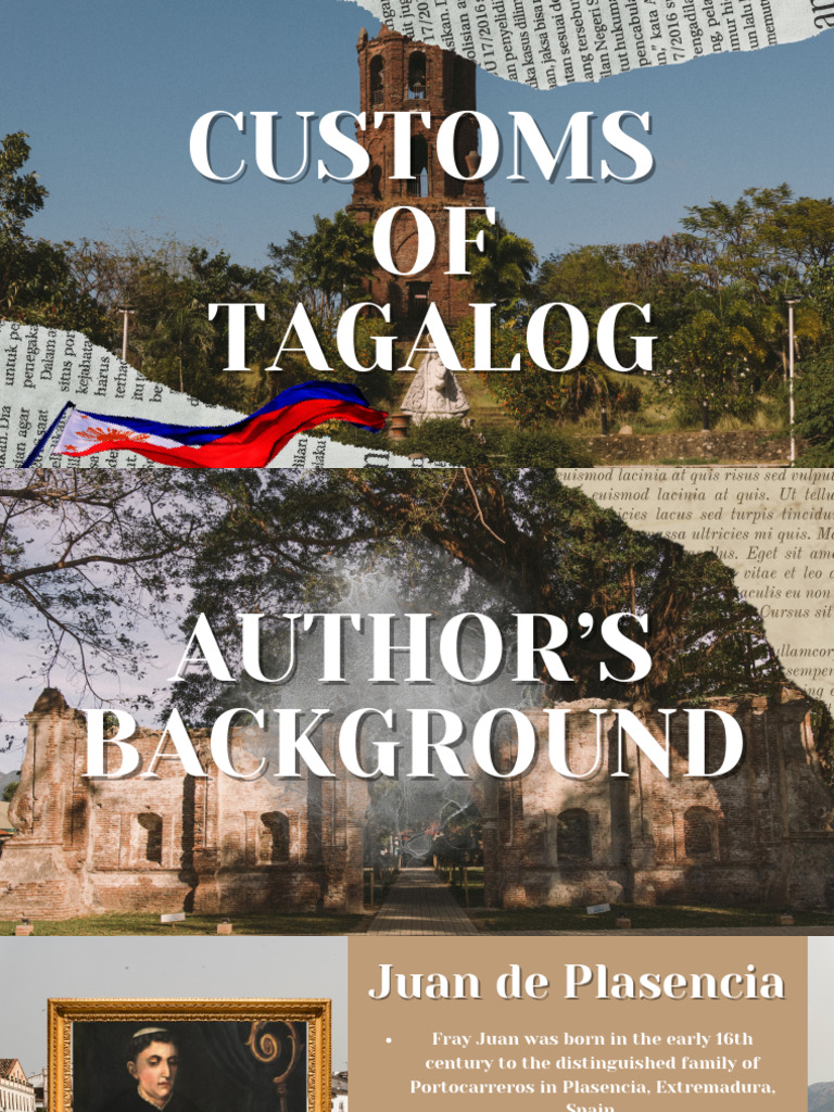 Topic 2 - Customs of Tagalog | PDF | Tagalog Language | Philippines