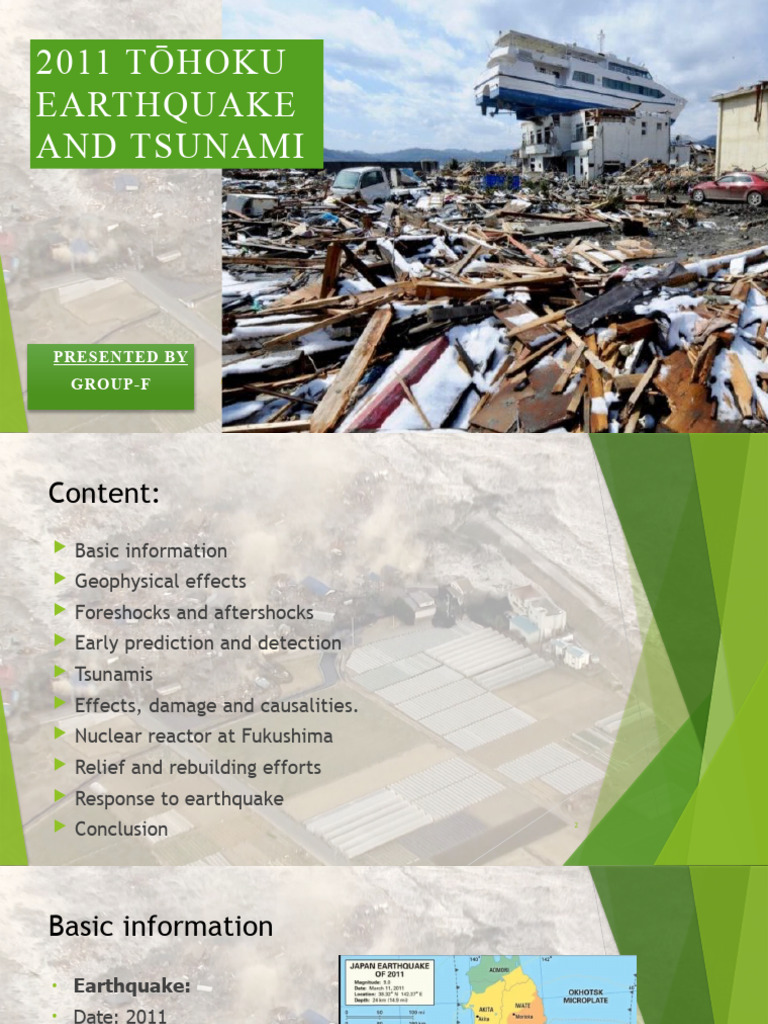 2011 Tohoku Earthquake Final | PDF | Earthquakes | Moment Magnitude Scale