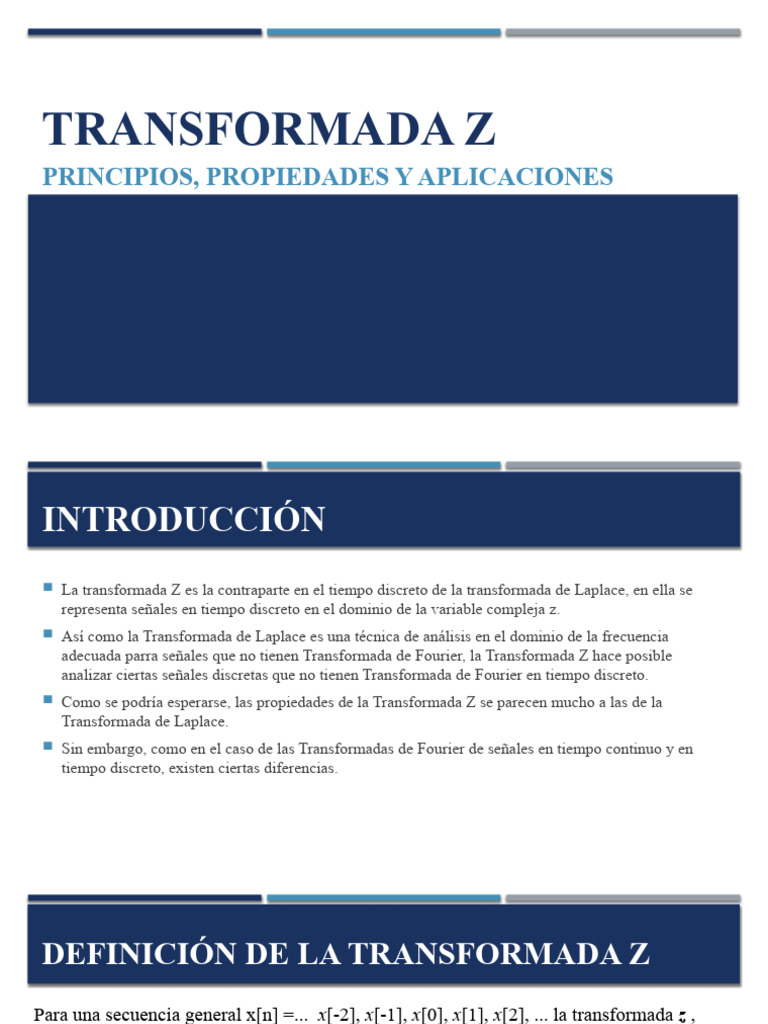 6 Transformada Z | PDF | Análisis matemático | Objetos matemáticos