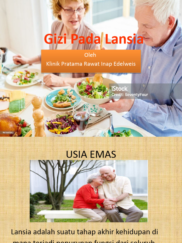 Materi ppt Gizi Pada Lansia prolanis November 2023 | PDF