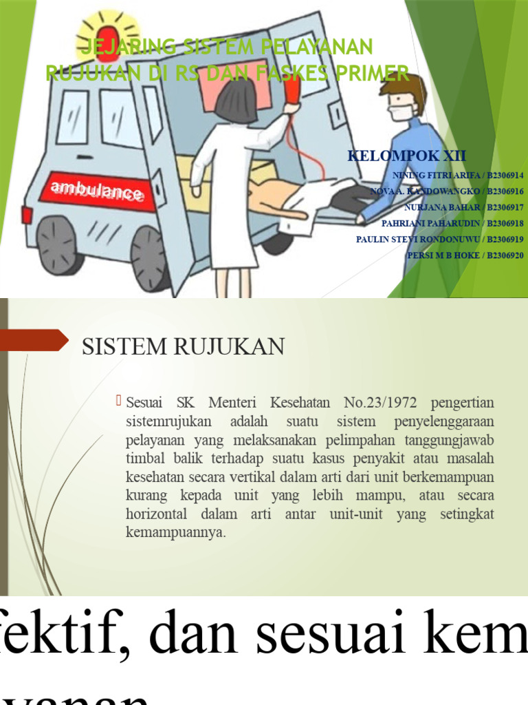 Kelompok Xii Jejaring Sistem Pelayanan Rujukan Di Rs Dan Faskes | PDF