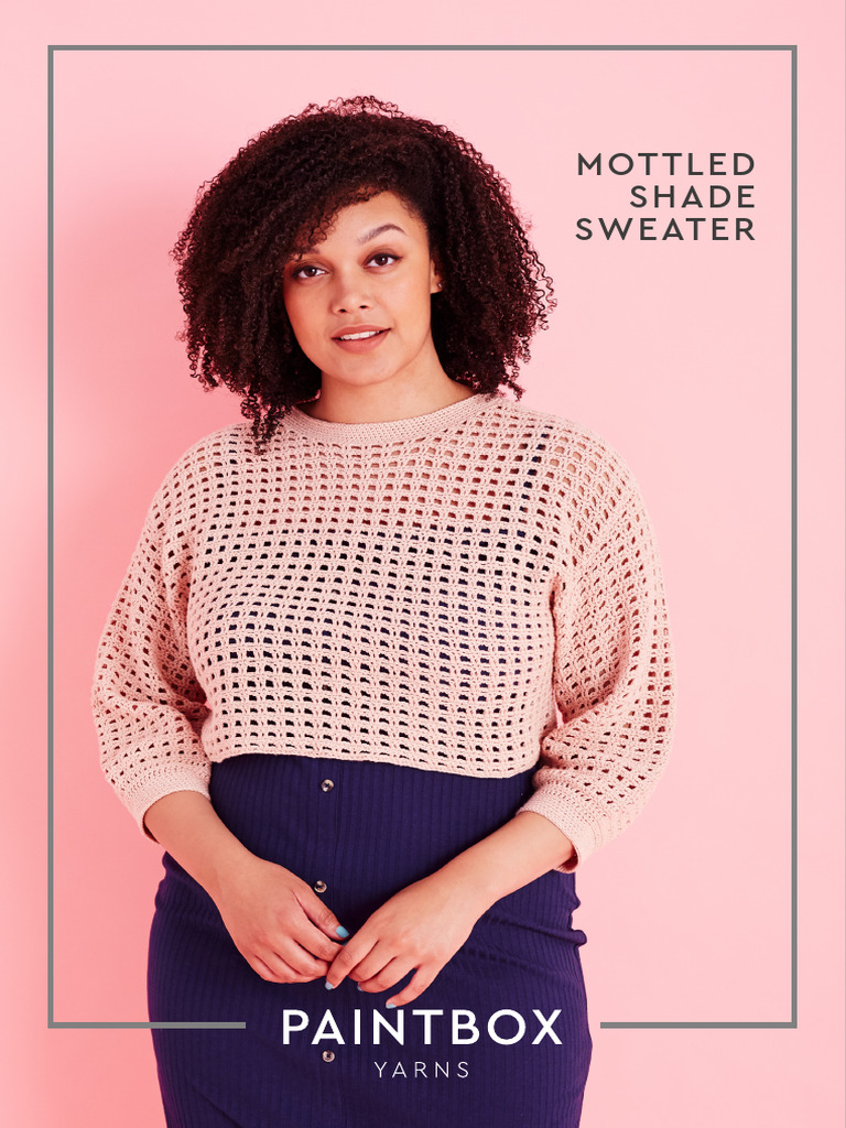 Mottled Shade Sweater Free Jumper Crochet Pattern For Women in Paintbox ...