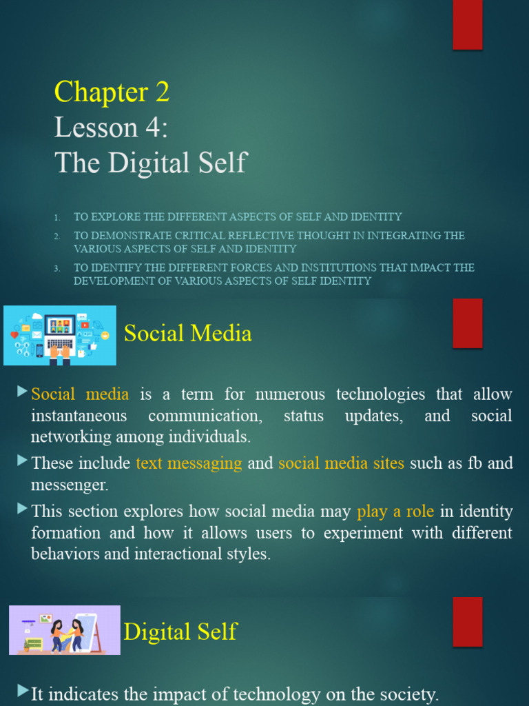 Chapter 2 Lesson 4 Understanding Self | PDF | Identity (Social Science) | Social Media