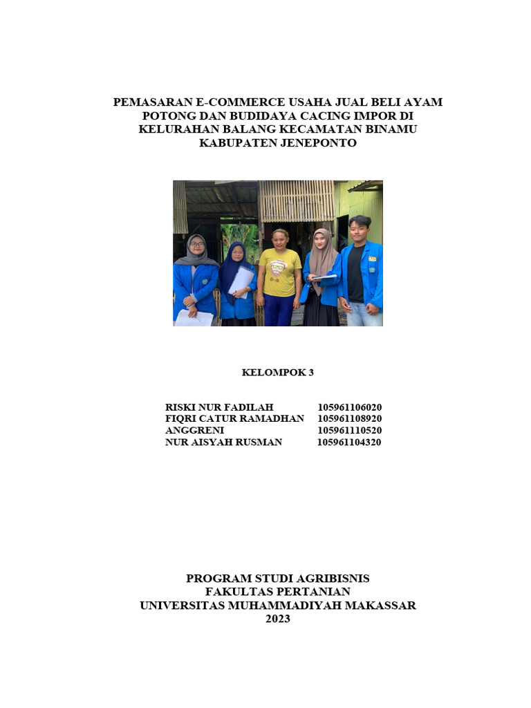 Laporan E-Commerce - Kelompok 3 | PDF