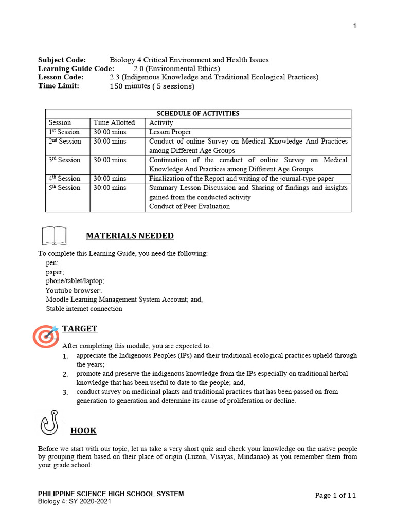 Indigenous Knowledge and Traditional Ecological Practices | PDF ...