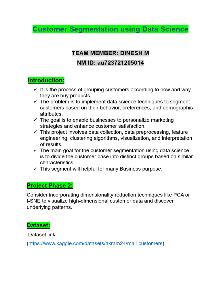 Phase 2 | Download Free PDF | Principal Component Analysis | Cluster ...