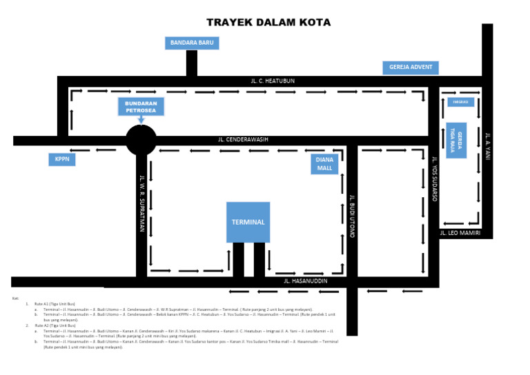 Peta Trayek Dalam Kota | PDF