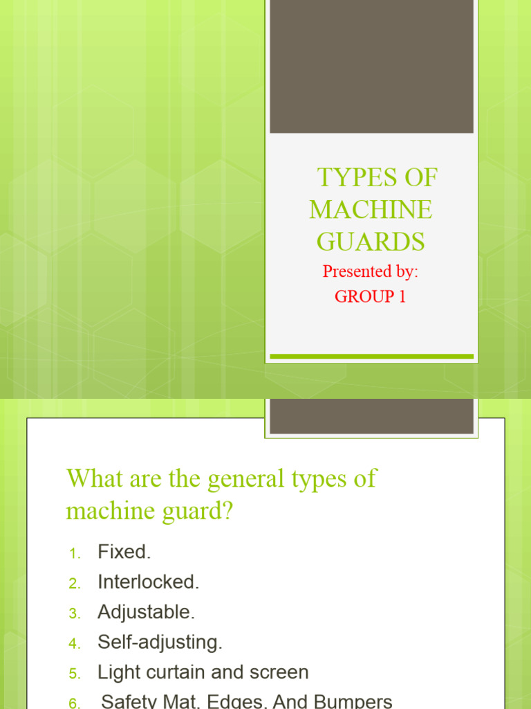 Four General Types of Machine Guards 1 | PDF | Safety | Manufactured Goods