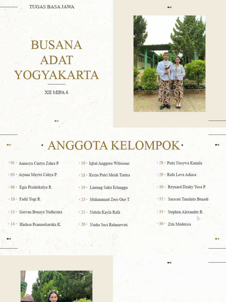 Busana Adat Yogyakarta | PDF