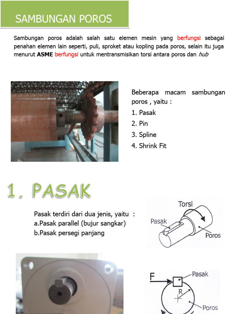 Jenis Sambungan Pasak pada Poros Mesin | PDF | Teknologi & Rekayasa