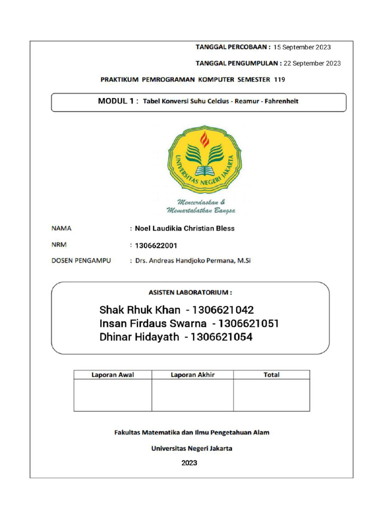 LP Modul 1 1306622001 NLCB | PDF
