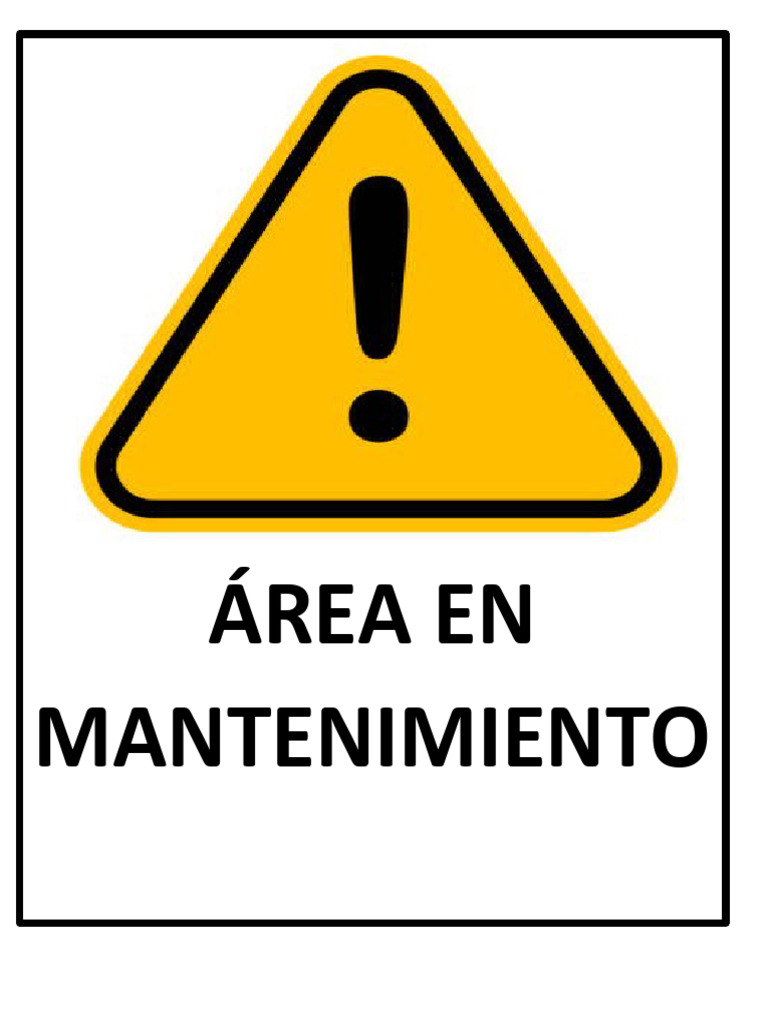 Aviso Area En Mantenimiento Pdf