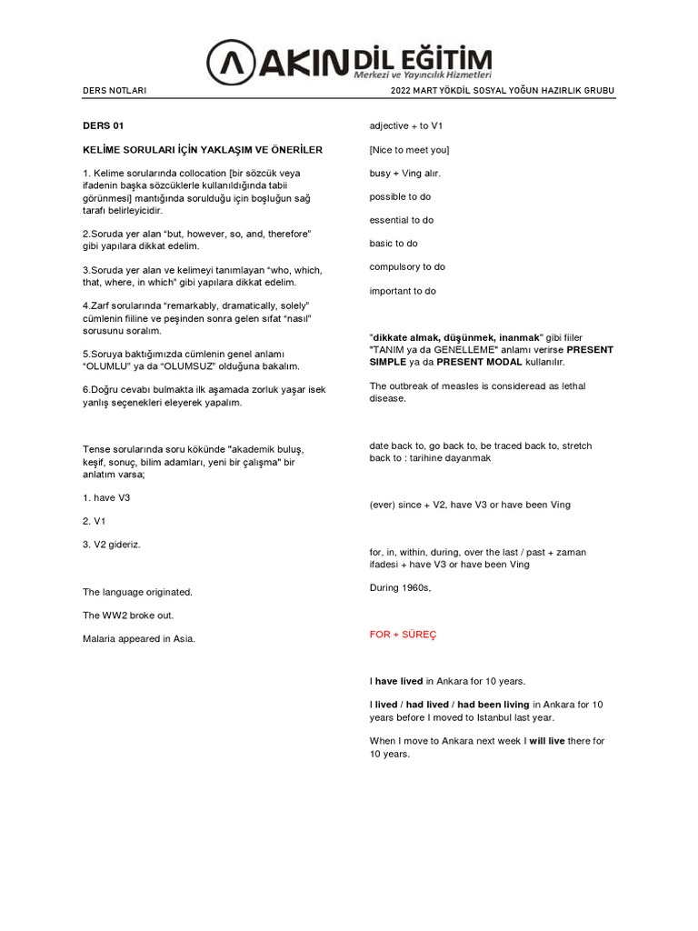 Ders Notlari | PDF Ders Notlari | PDF
