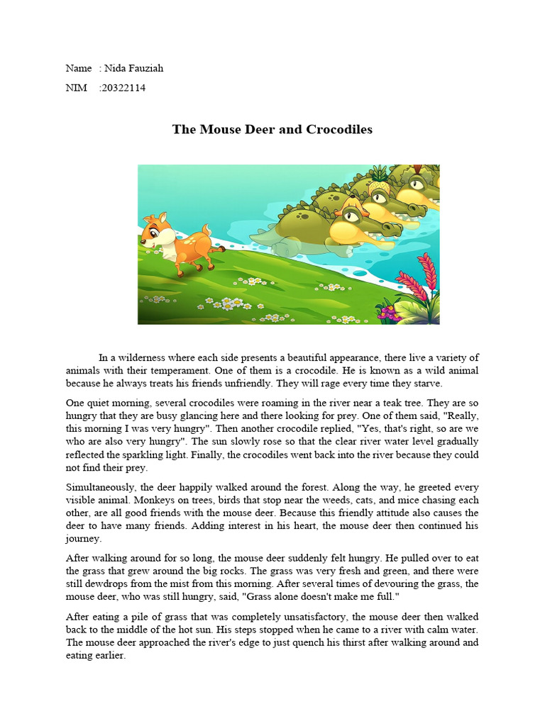 Nida Fauziah The Mouse Deer and Crocodiles | PDF | Mouse