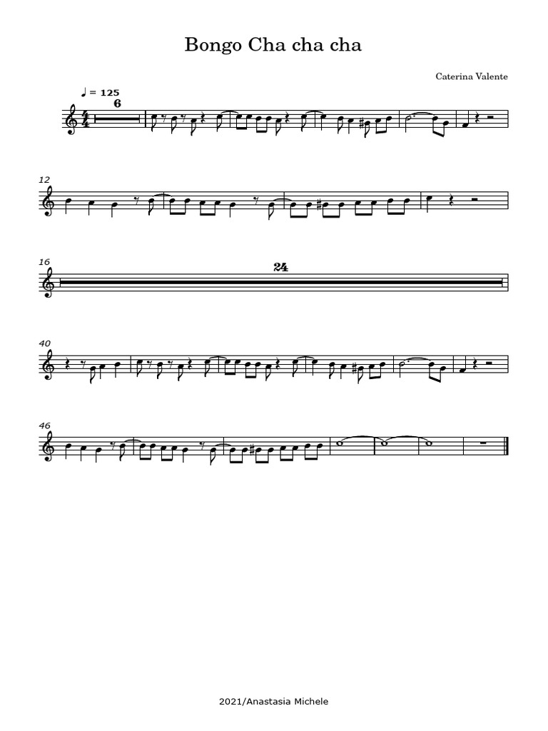 Bongo Cha Cha Cha-Saxofón - Contralto | PDF