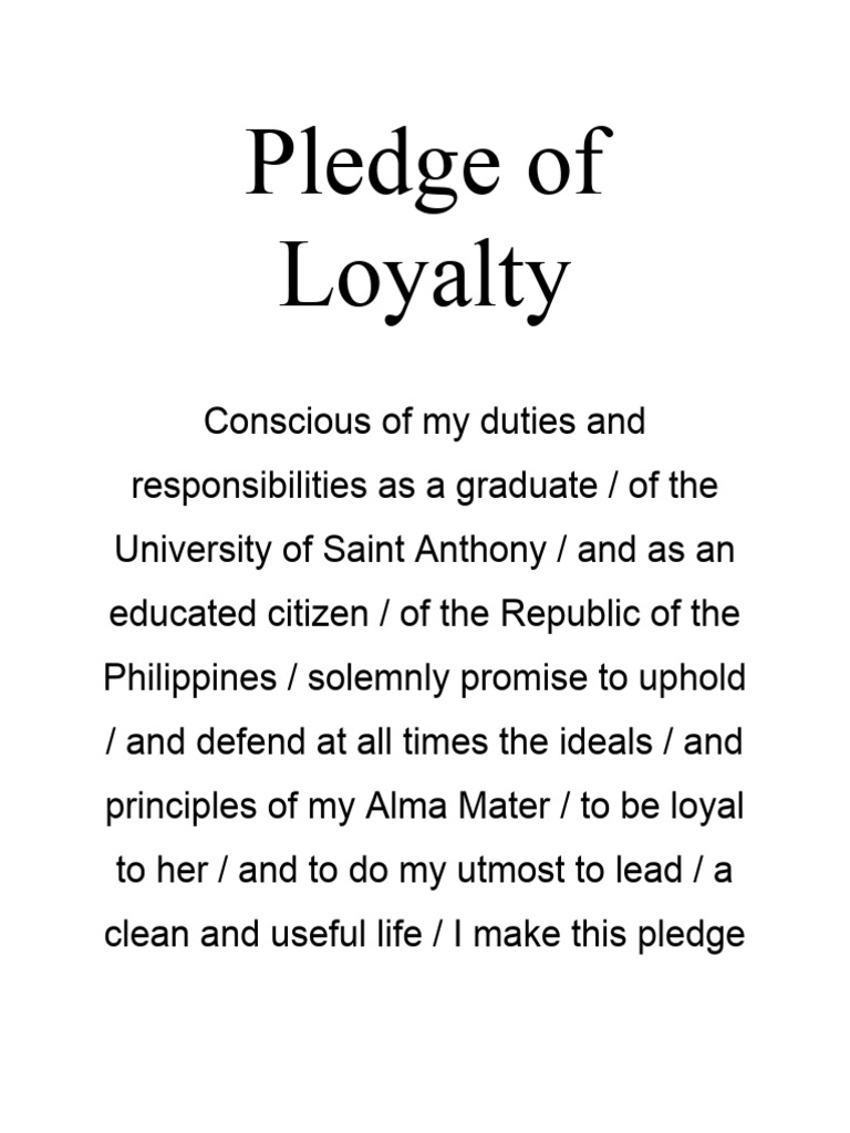 Pledge of Loyalty | PDF