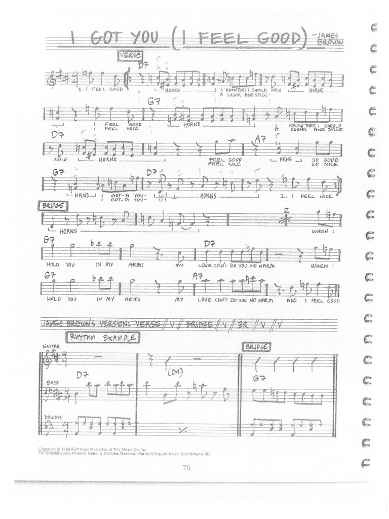 I Feel Good Leadsheet James Brownpdf PDF Free | PDF