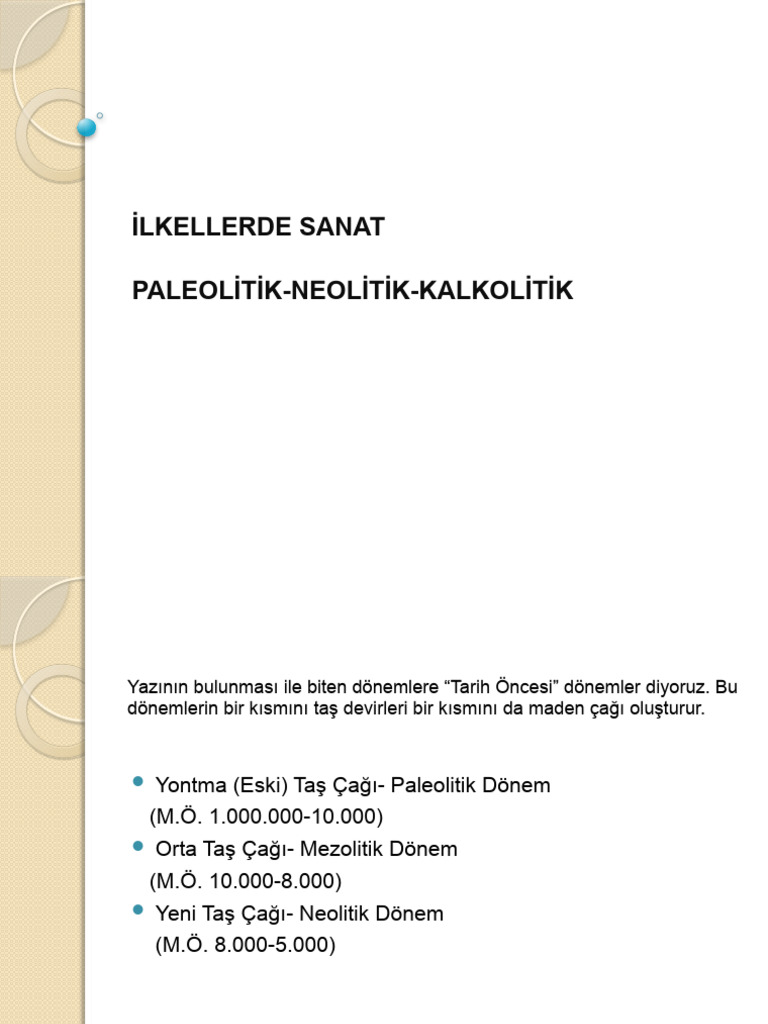 Ä°LKELLERDE SANAT. Ders 1 | PDF