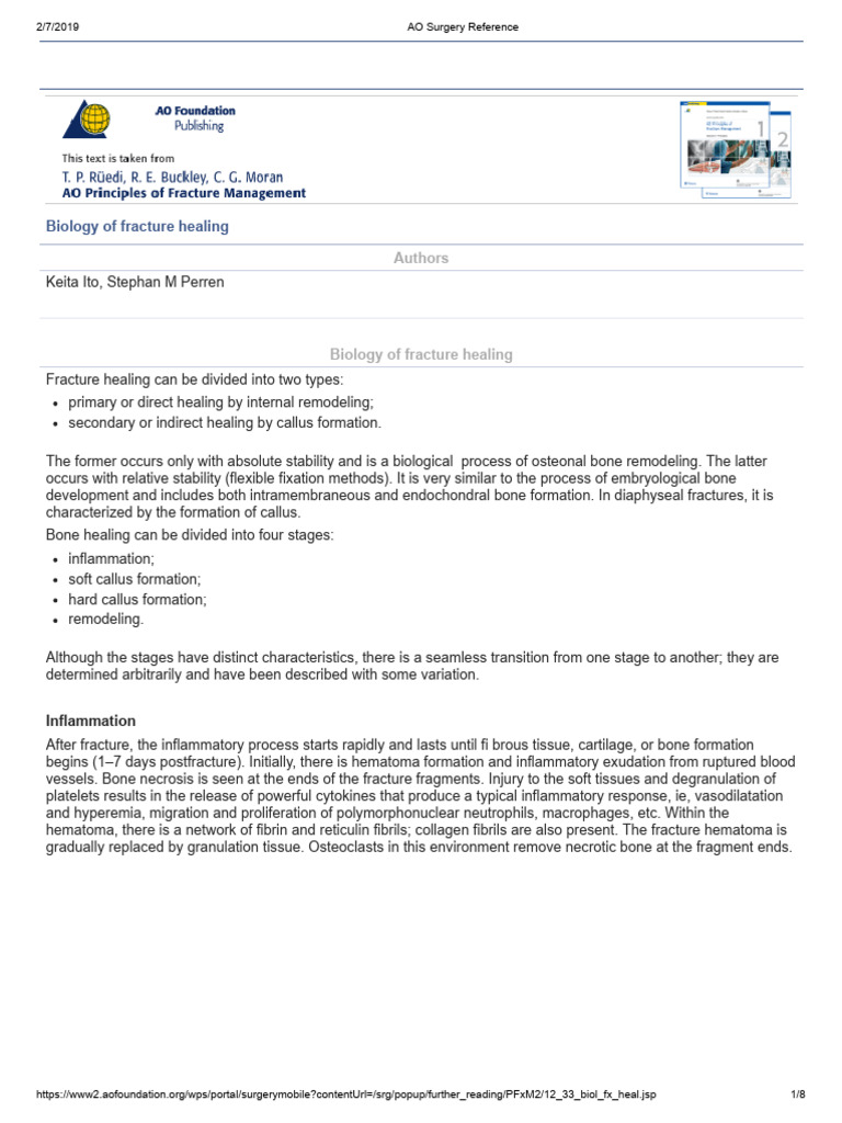 AO Surgery Reference | PDF | Bone | Healing
