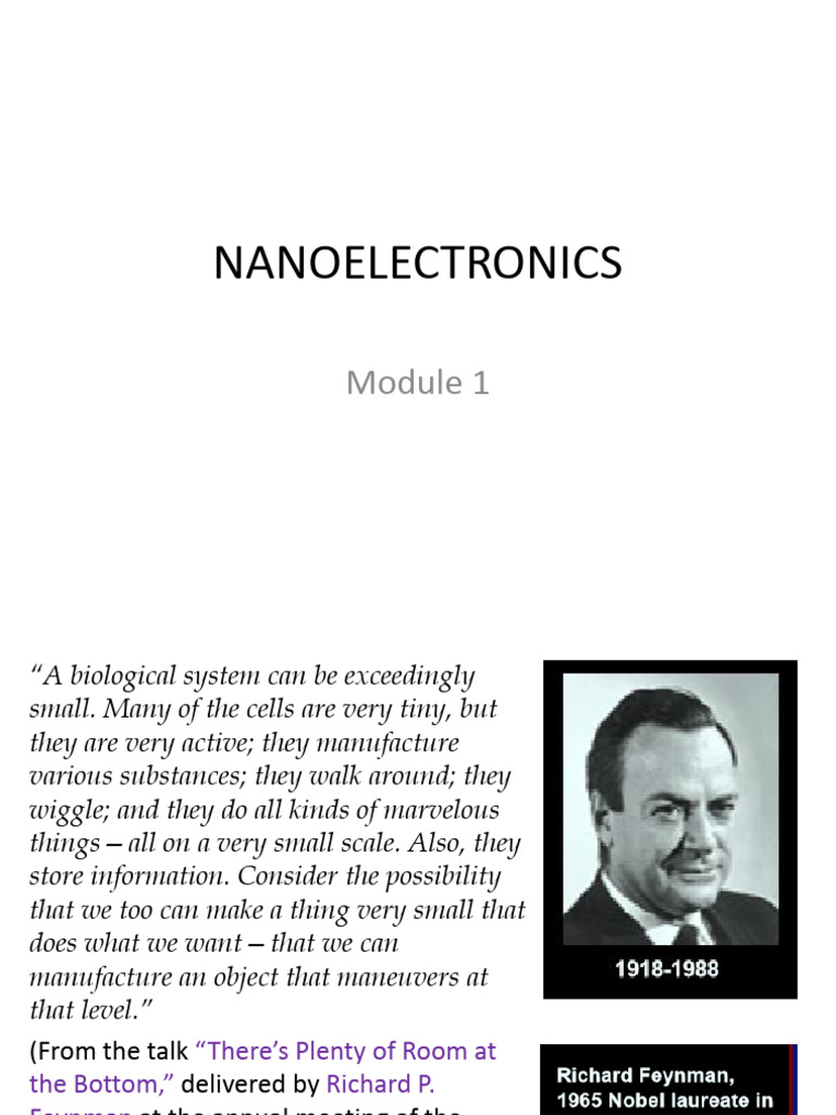 Module 1 Nanoelectronics | PDF | Nanomaterials | Nanotechnology
