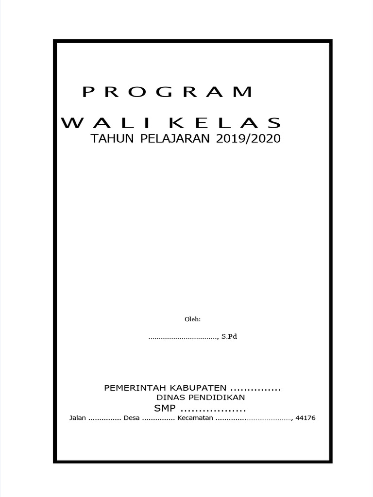 PDF Program Kerja Wali Kelas SMP Compress | PDF