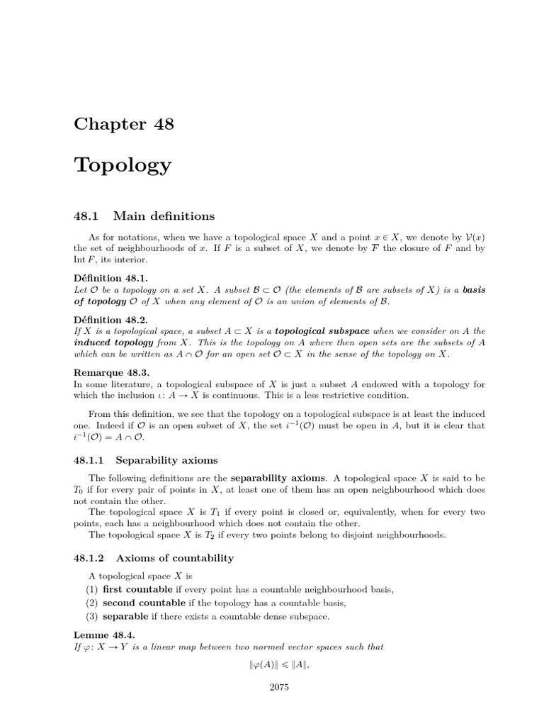 48 Topology - Mazhe | PDF | Continuous Function | Compact Space