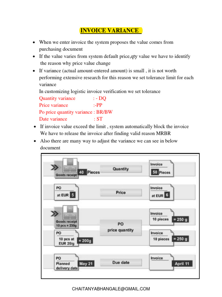 INVOICE VARIANCE in Fieldglass | PDF | Receipt | Invoice