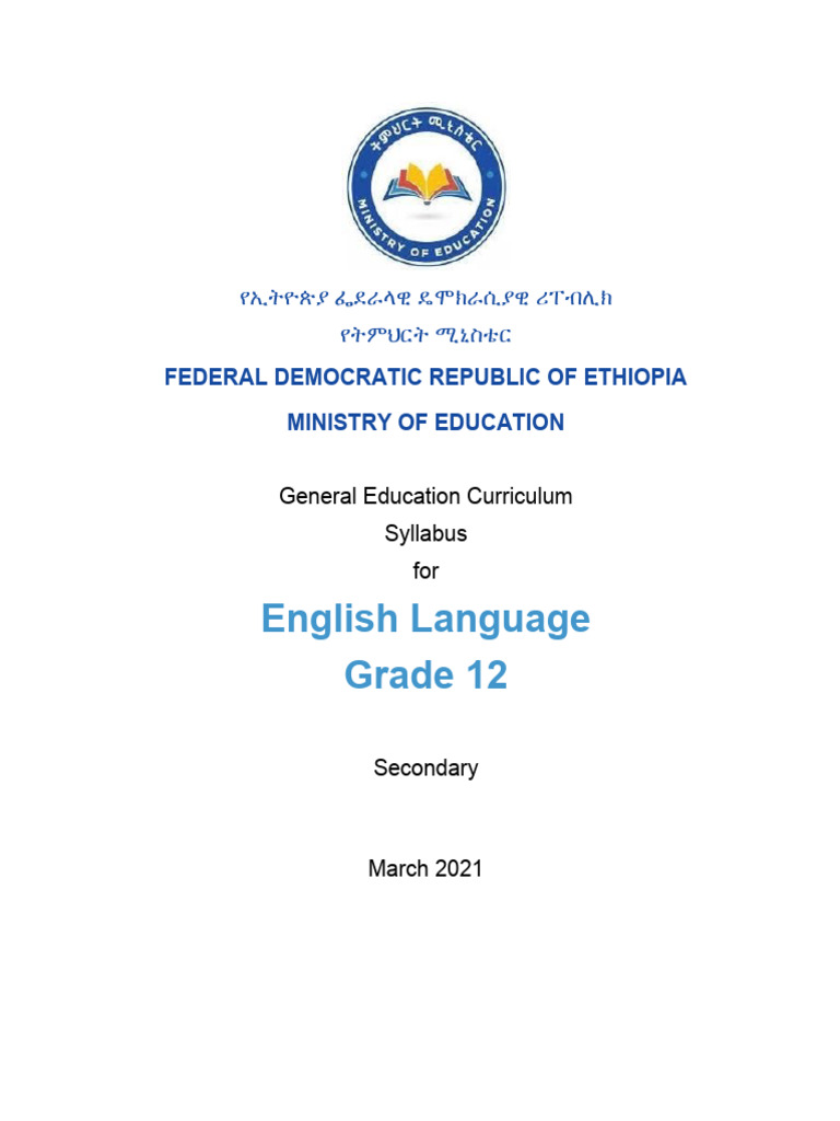 Grade 12 English Curriculum Syllabus | PDF | Learning | Curriculum