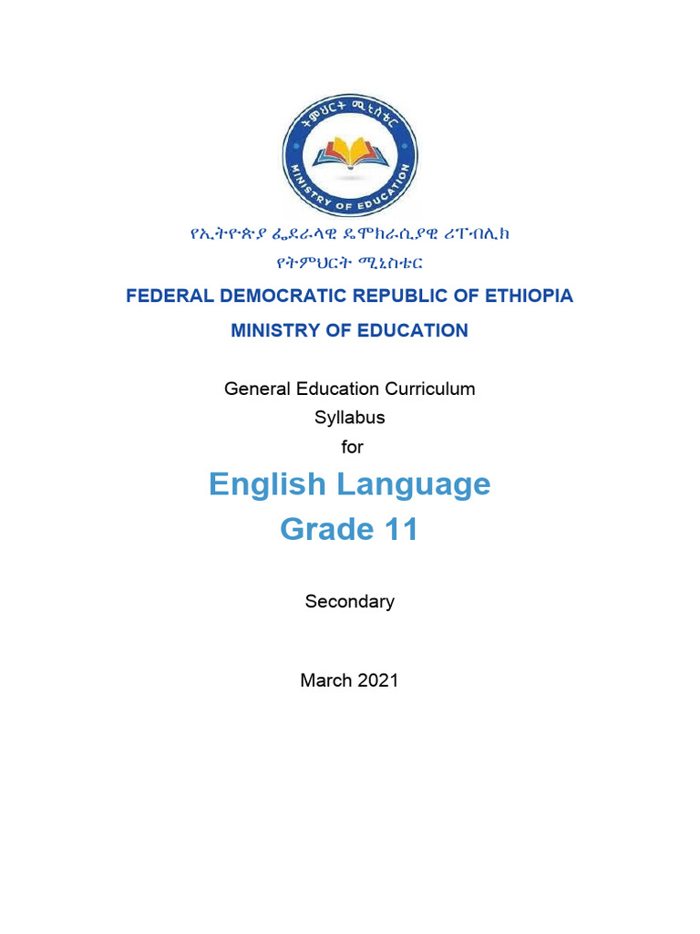 Grade 11 English Language Syllabus | PDF | English Language | Vowel