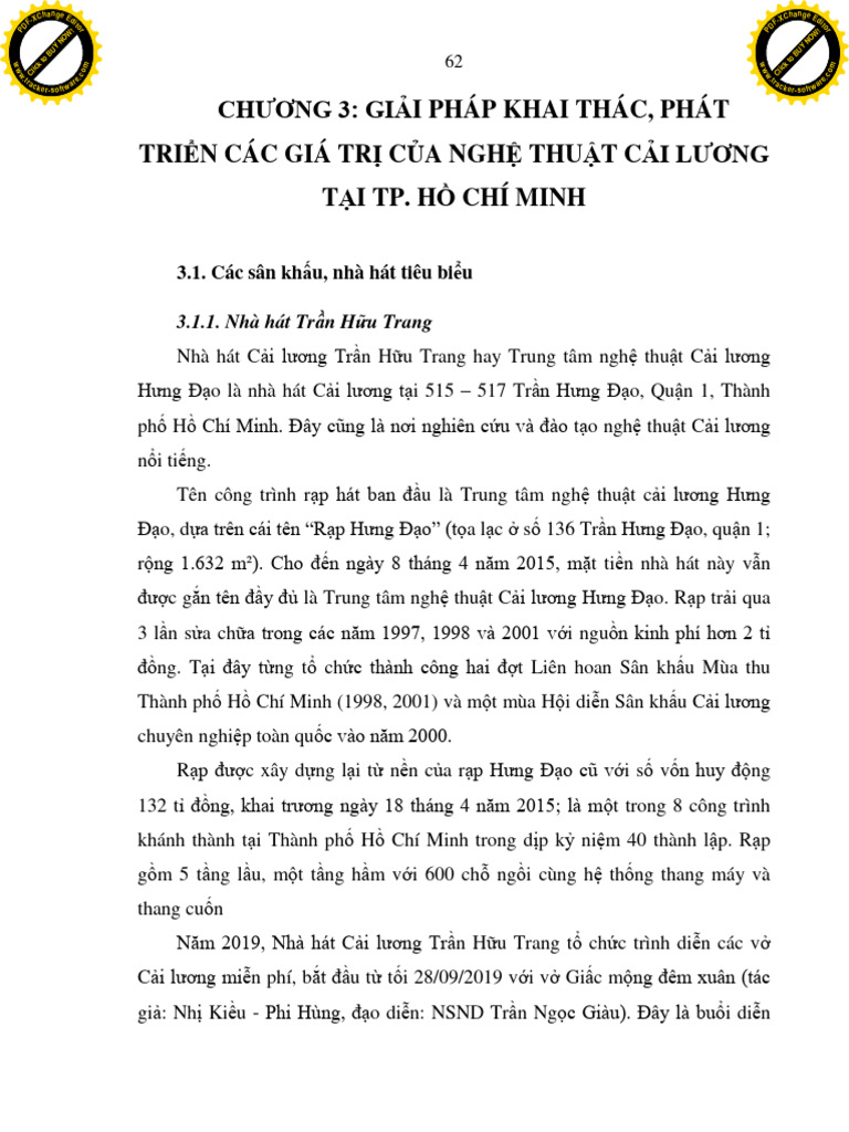 5 BaoTonPhatHuyNgheThuatCaiLuongTaiTPHCM Chuong3 | PDF