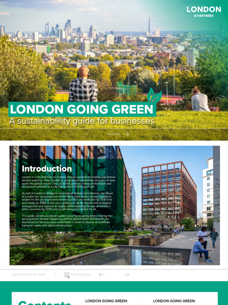 London Going Green Sustainability Guide 2021 | PDF | Low Carbon Economy | Efficient Energy Use