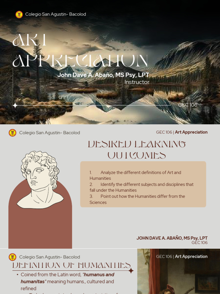 ART APPRECIATION PRELIM | PDF | Humanities | The Arts