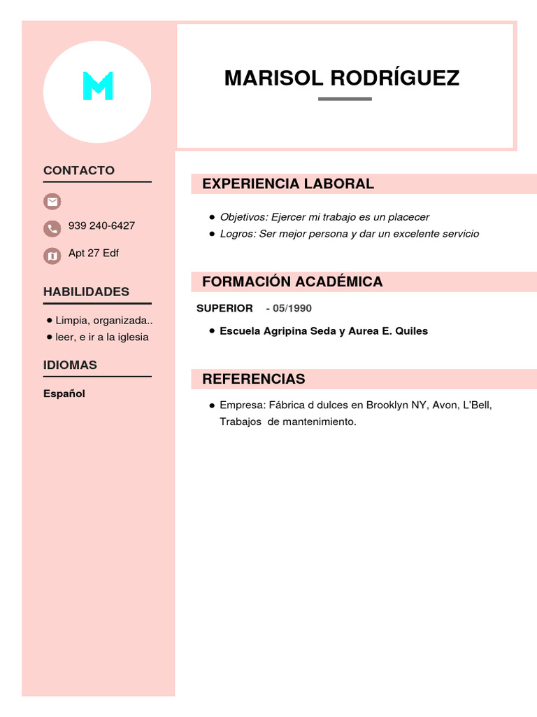 CV Marisol | PDF