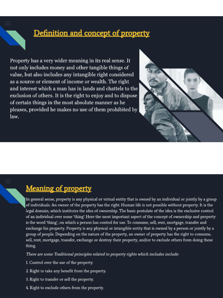 Concept of Property | PDF