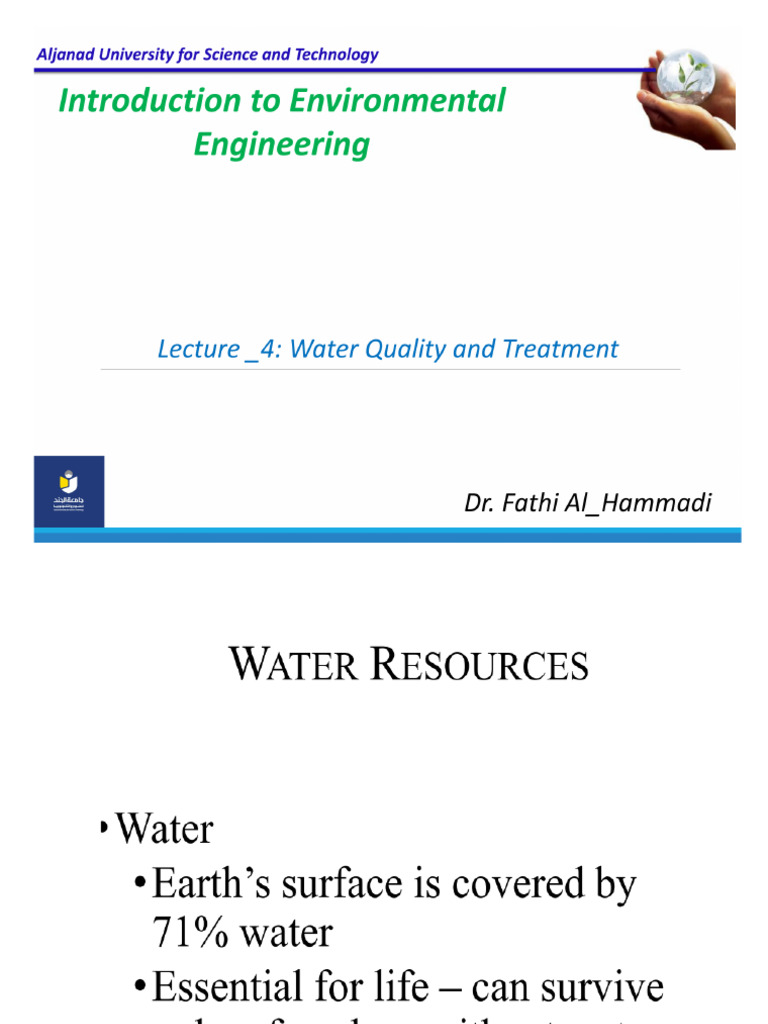 Lecture_4- Water Quality | PDF | Water Quality | Water