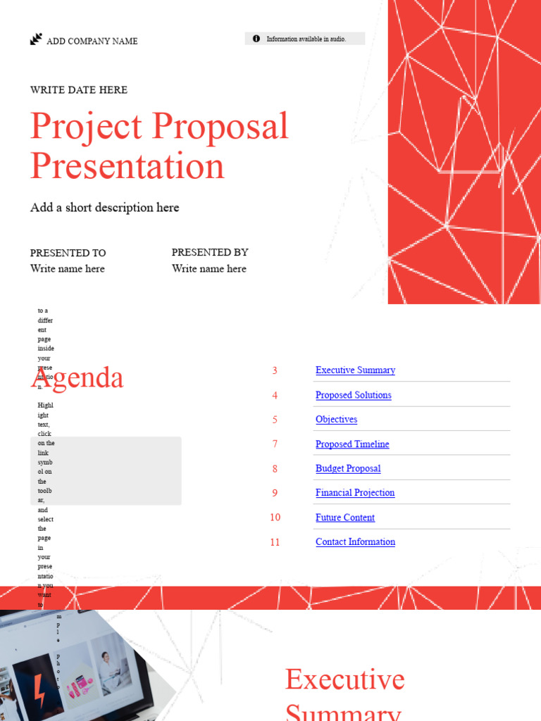 Project Proposal Business Presentation in Red White Abstract Tech Style - 20230907 - 214219 ...