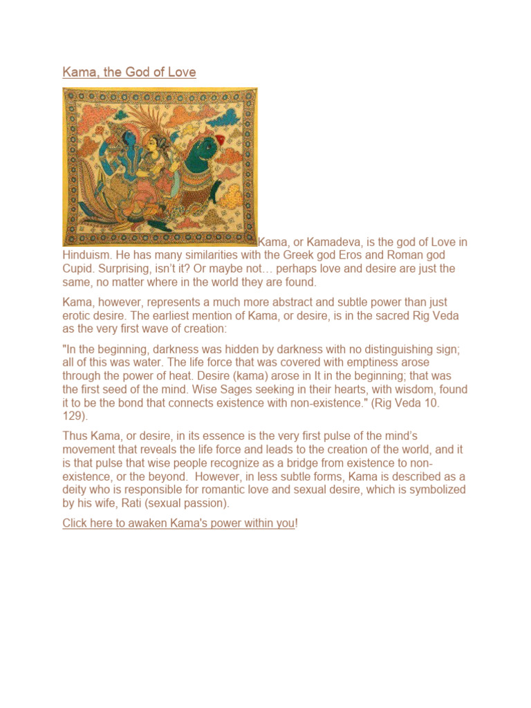 Kama | PDF | Philosophy | Religion & Spirituality