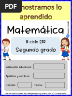 Cuadernillo Modelo - Matematica 2° ECE - 1 | PDF