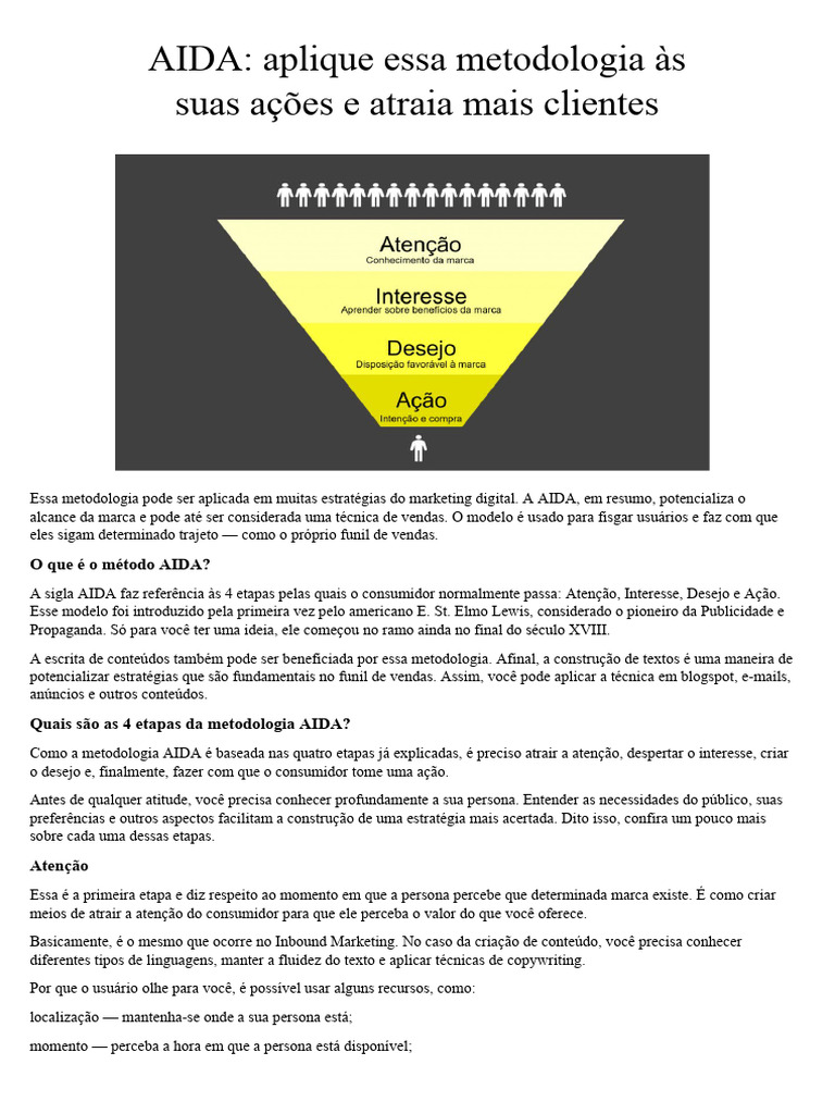 Metodo AIDA | PDF | Marketing | Marca