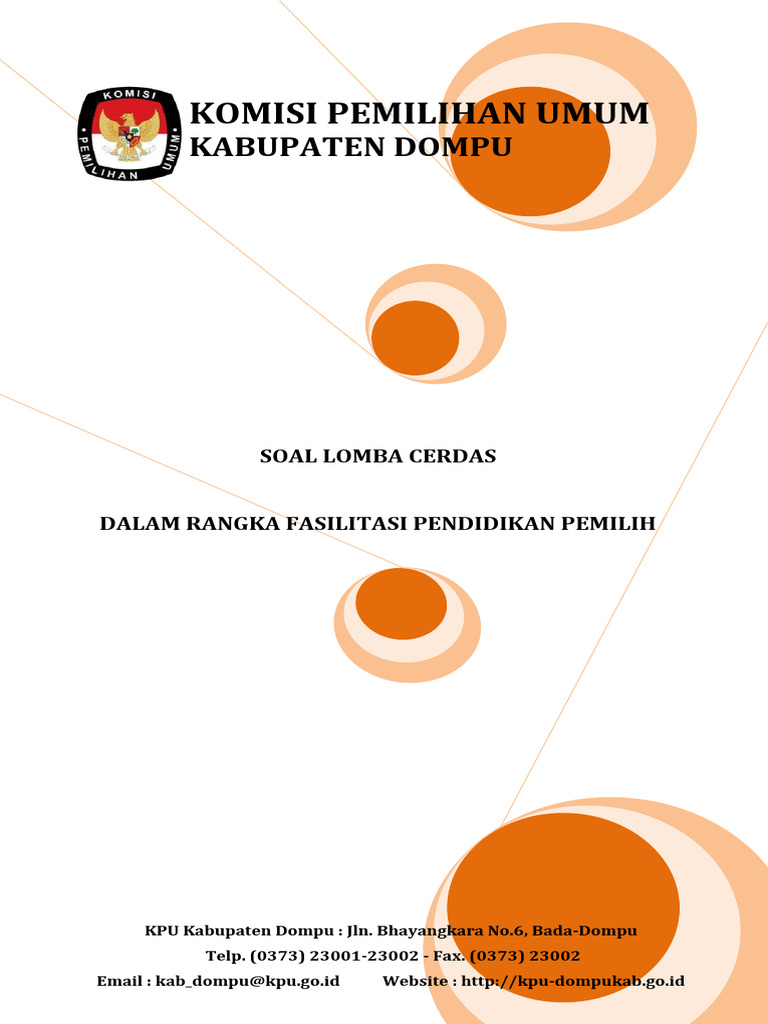 Kisi Kisi Soal Lomba Cerdas Cermat Kpu Dengan Jawaban | PDF