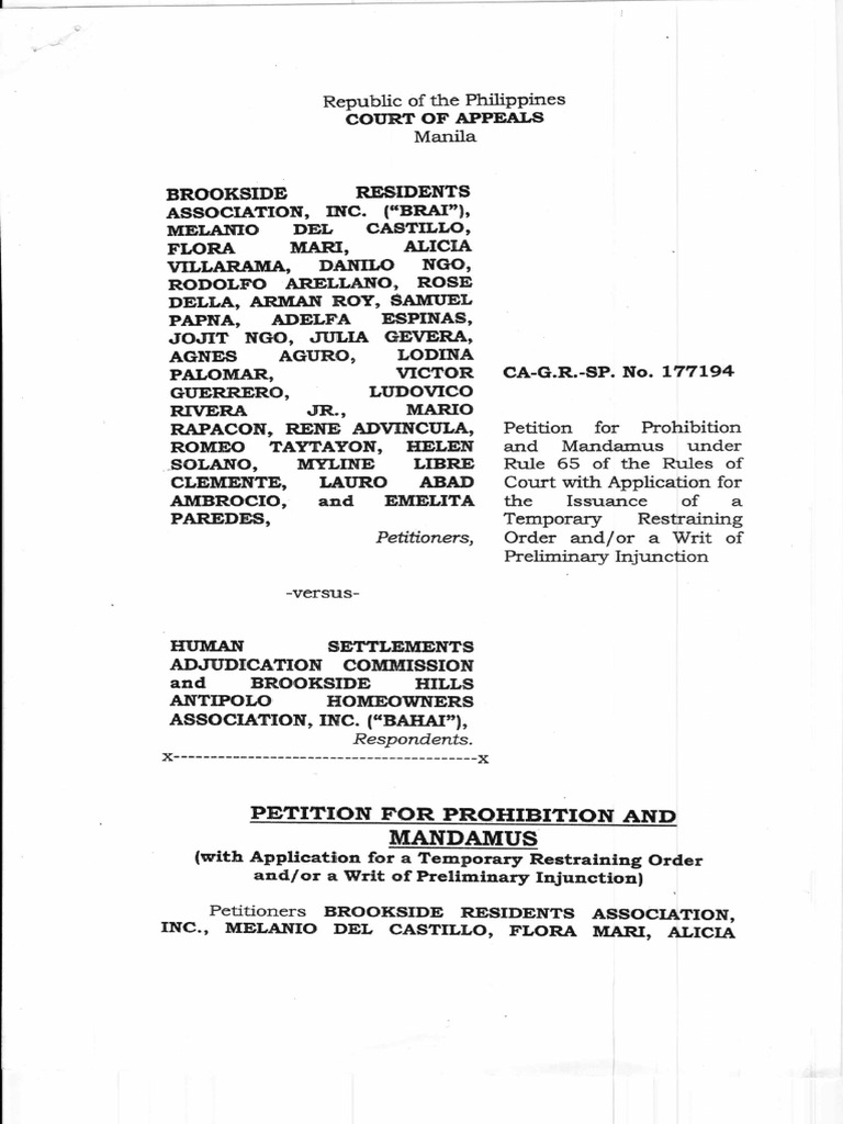 Petition For Prohibition and Mandamus | PDF