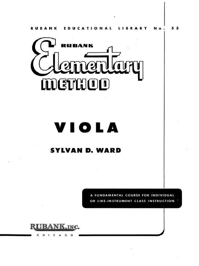 METODO - RUBANK Viola Method Elementary 01 | PDF