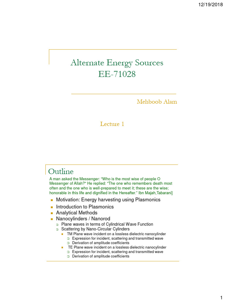 Lec 1 | PDF | Plasmon | Electrical Engineering