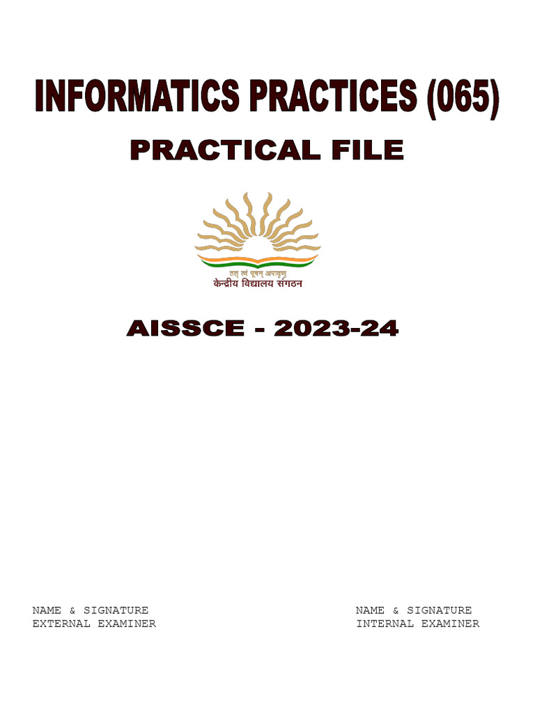 ip-12-2023-24 practical file | PDF | Table (Database) | Computer Programming