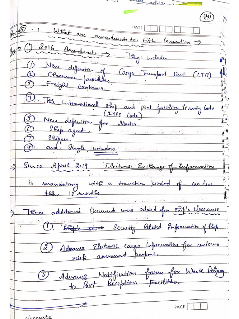 FAL Convention Amendments | PDF