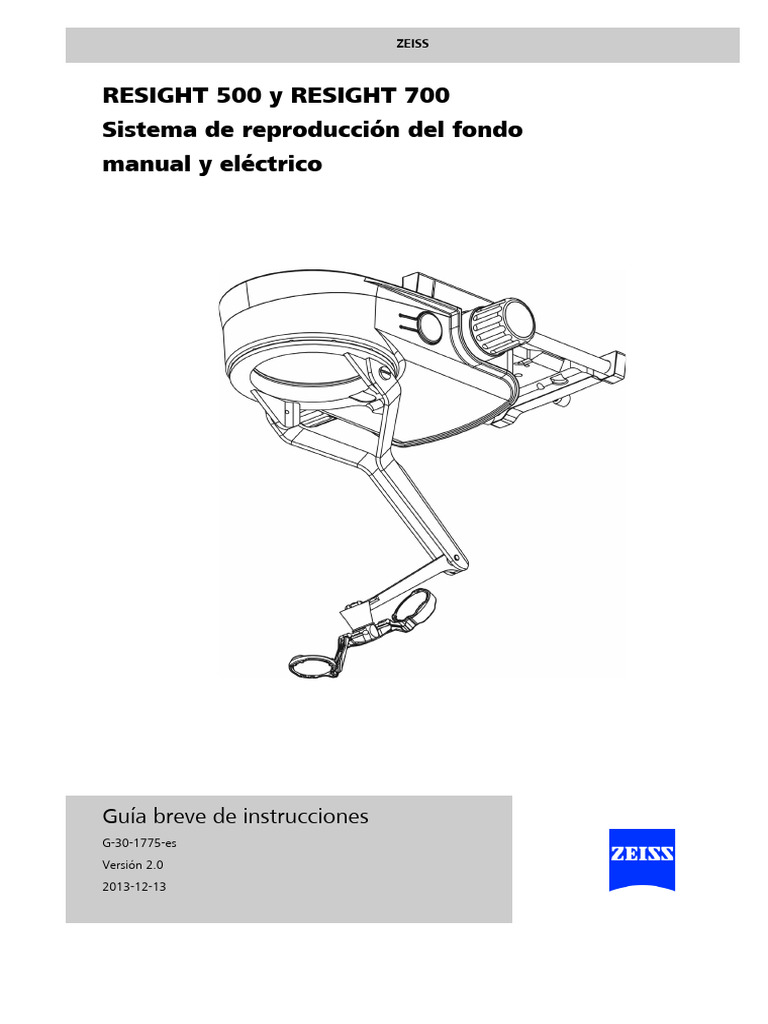 Zeiss Resight 500 - 700 Manual Usuario | PDF | Tornillo | Herramientas