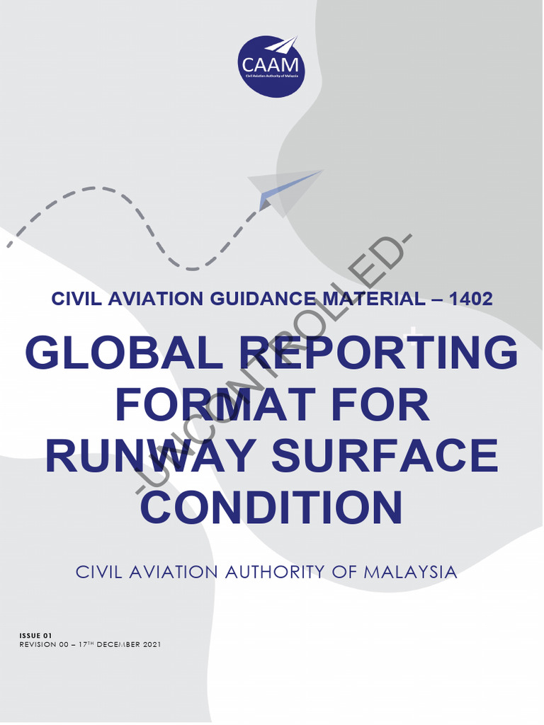 CAGM 1402 Global Reporting Format For Runway Surface Condition | PDF ...