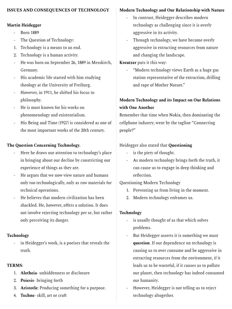 STS M-E | PDF | Martin Heidegger | Yin And Yang